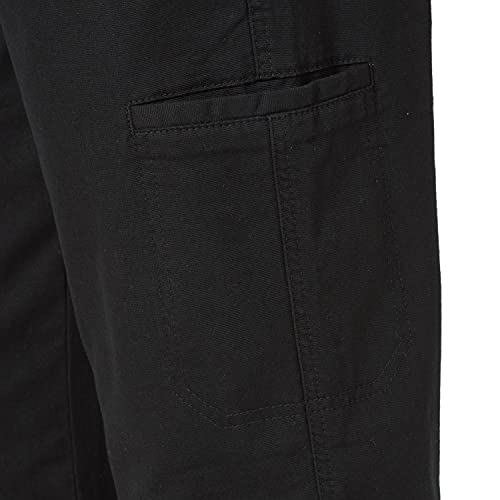 Lee Men's Performance Series Extreme Comfort Canvas Relaxed Fit Cargo Pant, Black, 38W x 30L