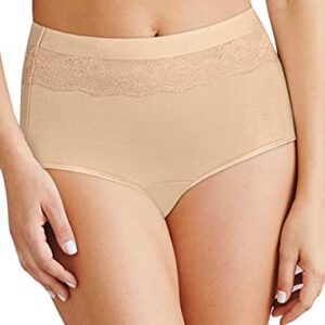 Bali womens Beautifully Confident With Leak Protection Liner brief Briefs, Soft Taupe, 8 US