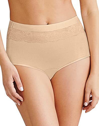 Bali womens Beautifully Confident With Leak Protection Liner brief Briefs, Soft Taupe, 8 US