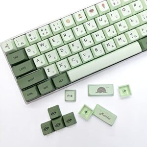 matcha keycaps pbt 124 keys xda profile dye sublimation ansi layout set japanese keycaps for gateron kailh cherry mx switches mechanical gaming keyboards