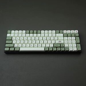 Matcha Keycaps Set 124 Keys PBT XDA Profile Keycaps Dye Sublimation Fit for 61/64/87/104/108 Cherry Mx Switches Mechanical Keyboard