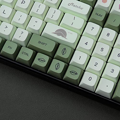 Matcha Keycaps Set 124 Keys PBT XDA Profile Keycaps Dye Sublimation Fit for 61/64/87/104/108 Cherry Mx Switches Mechanical Keyboard