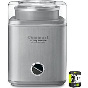 cuisinart ice-30bcp1 pure indulgence 2 quart frozen yogurt-sorbet & ice cream maker bundle with 1 yr cps enhanced protection pack