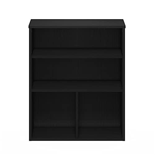 Furinno Pasir 3 Tier Display Bookcase, Black Oak