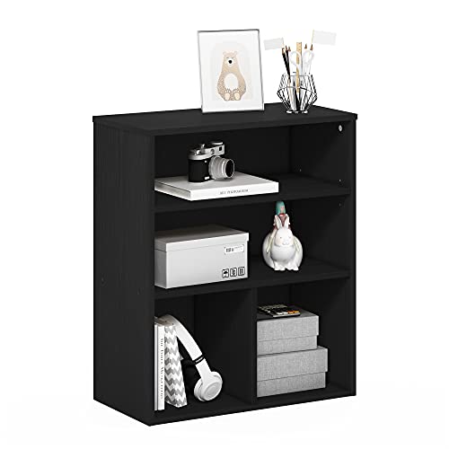 Furinno Pasir 3 Tier Display Bookcase, Black Oak