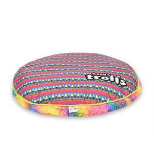 universal studios trolls good luck trolls dog napper bed | soft dog bed, multicolor rainbow dog bed | comfortable dog bed for dogs | pet bed, dog mat, crate bed, puppy bed, trolls dog bed