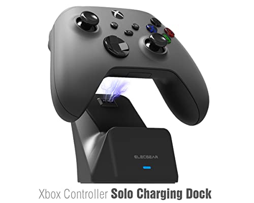 ElecGear Xbox Solo Charging Dock with 1200mAh Rechargeable Battery, Wall Mount and Desktop Dual Purposes USB Charger Stand Docking Station for Xbox Series X|S, Xbox One, S, X Wireless Controller