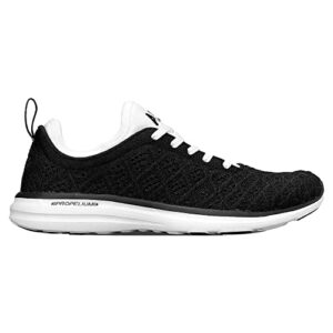 apl: athletic propulsion labs women's techloom phantom sneakers, black/white/white, 8