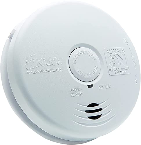 Kidde Hardwired Smoke Detector, 10-Year Battery Backup, Interconnect, Test-Silence Button, 2 Pack