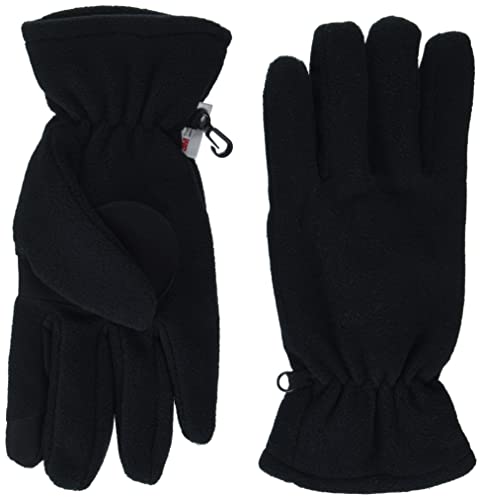 Amazon Essentials Men's Fleece E-Tip Gloves, Black, Small