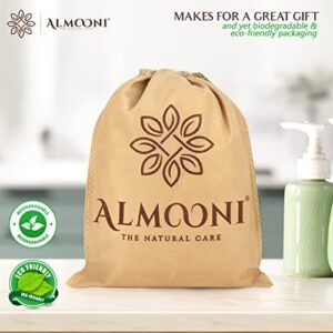 Almooni Premium Egyptian Exfoliating Loofah Pad Body Scrubber - Round loofa Shape - Made with Natural Egyptian Shower lufa Sponge That Gets You Clean - Not Just Spreading Soap -2 Pack