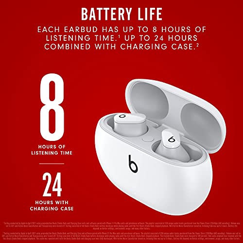 Beats Studio Buds – True Wireless Noise Cancelling Earbuds - White (Renewed)