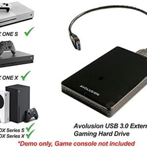 Avolusion HD250U3-Z1-PRO 1TB USB 3.0 Portable External Gaming Hard Drive (for Xbox One X, S & Series X|S - Pre-Formatted) - 2 Year Warranty