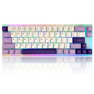 AHHC PBT Japanese Keycaps - Ocean Custom , 123 Keys XVX Profile Keycaps Full Set, for Cherry Gateron MX Switches Mechanical Keyboard (Purple)