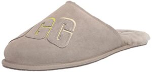 ugg men's scuff graphic shadow slipper, pumice, 11