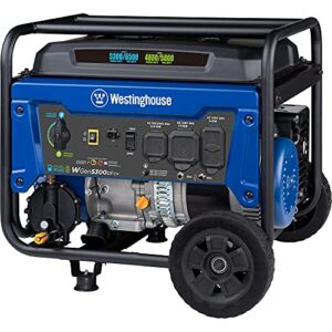 Wesinghouse 6600 Watt Dual Fuel Home Backup Portable Generator, Transfer Switch Ready 30A Outlet, RV Ready 30A Outlet, CO Sensor, CARB Compliant