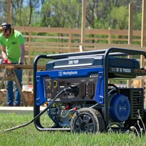 Westinghouse Outdoor Power Equipment 9500 Peak Watt Home Backup Portable Generator, Remote Electric Start with Auto Choke, Transfer Switch Ready, Gas Powered, CO Sensor, CARB Compliant