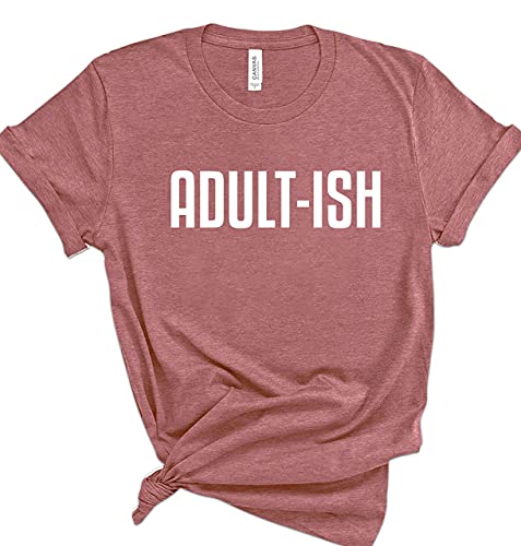 Adult-Ish T-Shirts Gift Ideas 18th Birthday Gifts for Girl and Boy Funny 18 Years Old T-Shirts Comfy Tees for Summer Funny 18th Age Shirt Funny Adult Shirts