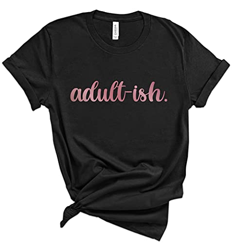 Adult-Ish T-Shirts Gift Ideas 18th Birthday Gifts for Girl and Boy Funny 18 Years Old T-Shirts Comfy Tees for Summer Funny 18th Age Shirt Funny Adult Shirts