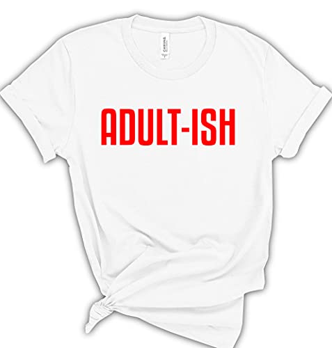 Adult-Ish T-Shirts Gift Ideas 18th Birthday Gifts for Girl and Boy Funny 18 Years Old T-Shirts Comfy Tees for Summer Funny 18th Age Shirt Funny Adult Shirts