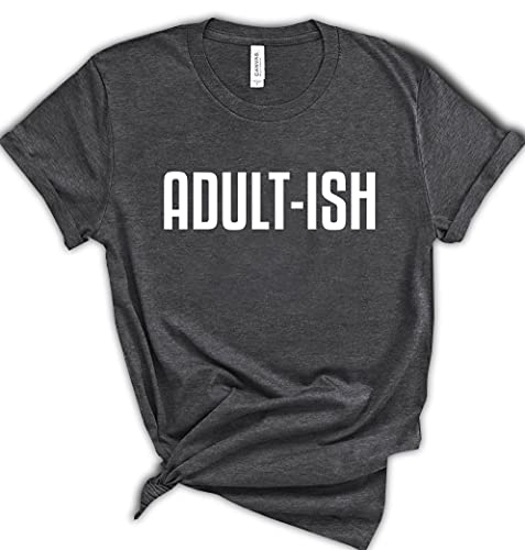 Adult-Ish T-Shirts Gift Ideas 18th Birthday Gifts for Girl and Boy Funny 18 Years Old T-Shirts Comfy Tees for Summer Funny 18th Age Shirt Funny Adult Shirts