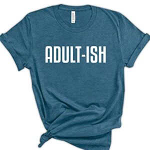 Adult-Ish T-Shirts Gift Ideas 18th Birthday Gifts for Girl and Boy Funny 18 Years Old T-Shirts Comfy Tees for Summer Funny 18th Age Shirt Funny Adult Shirts