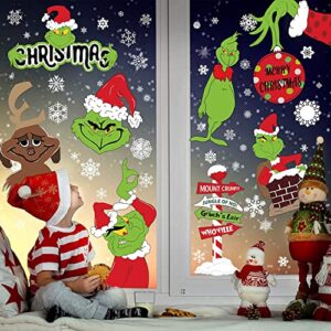 Christmas Window Clings Christmas Window Clings 8Sheet Christmas Decorations Christmas Window Sticker Christmas Window Decals Christmas Window stickers Home School Office Christmas Party Supplies