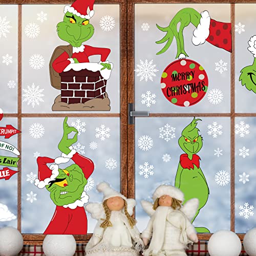 Christmas Window Clings Christmas Window Clings 8Sheet Christmas Decorations Christmas Window Sticker Christmas Window Decals Christmas Window stickers Home School Office Christmas Party Supplies