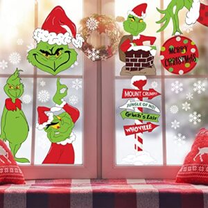 Christmas Window Clings Christmas Window Clings 8Sheet Christmas Decorations Christmas Window Sticker Christmas Window Decals Christmas Window stickers Home School Office Christmas Party Supplies