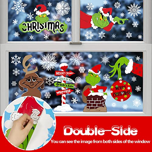 Christmas Window Clings Christmas Window Clings 8Sheet Christmas Decorations Christmas Window Sticker Christmas Window Decals Christmas Window stickers Home School Office Christmas Party Supplies