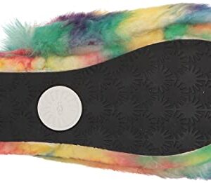 UGG All Gender Adult Fluff Yeah Pride Slipper, Rainbow, Women's Size 5 / Men's Size 3