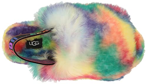 UGG All Gender Adult Fluff Yeah Pride Slipper, Rainbow, Women's Size 5 / Men's Size 3