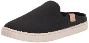 ugg women's delu sneaker, black, 8