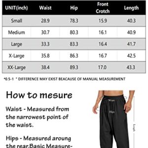 COOFANDY Men's Cotton Linen Pants Wide Leg Pants Baggy Harem Pants Beach Trousers Sky Blue