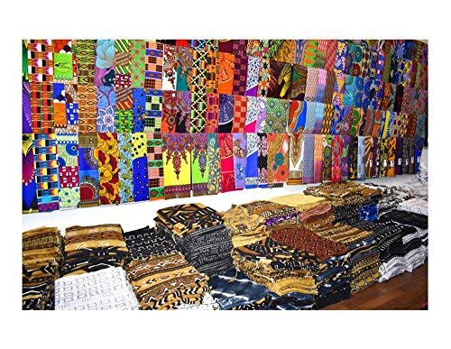 10 Assorted African Print Fabric Pieces, Fat Eighth Fabric Bundle, African Fabric for Quilting | Ankara Fabric Craft Supplies for Face Fabric Make Mask Wb166