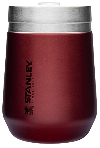 Stanley Stainless Steel GO Tumbler, 10oz Stainless Steel Vacuum Insulated Wine Tumbler, 5 Hours Cold, 1.5 Hours Hot, and 20 Hours Iced