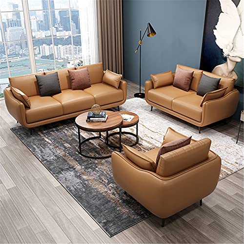 ANYURAN PU Leather Corner Sofa, Single+Small Double+Triple Modern Corner Couch Settee for Living Room Office Lounge