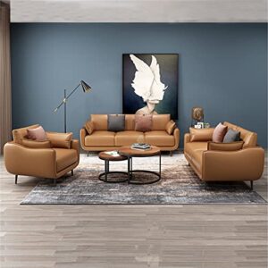 ANYURAN PU Leather Corner Sofa, Single+Small Double+Triple Modern Corner Couch Settee for Living Room Office Lounge