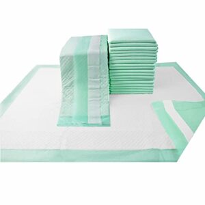 mildplus bed pads with adhesive strips 30'' x 36'' disposable underpads extra large thicker incontinence pads for unisex adult, senior, kids and pet (30 count)