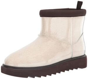 koolaburra by ugg women's koola clear mini fashion boot, chocolate brown/natural, 11