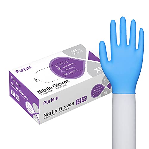 Daddy's Choice Disposable Blue Nitrile Gloves, Size Medium, No Latex, No Powder, Safe Working Gloves, House Cleaning gloves,100pcs (Medium)