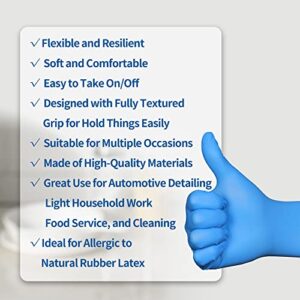 Daddy's Choice Disposable Blue Nitrile Gloves, Size Medium, No Latex, No Powder, Safe Working Gloves, House Cleaning gloves,100pcs (Medium)