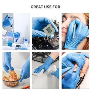 Daddy's Choice Disposable Blue Nitrile Gloves, Size Medium, No Latex, No Powder, Safe Working Gloves, House Cleaning gloves,100pcs (Medium)