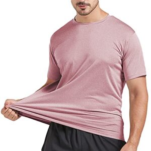 5 Pack Men's Dry Fit T Shirts, Athletic Running Gym Workout Short Sleeve Tee Shirts for Men (Large, Set 3)