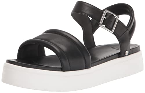 UGG Women's Zayne Ankle Strap Sandal, Black White, 8