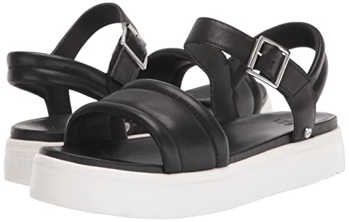 UGG Women's Zayne Ankle Strap Sandal, Black White, 8