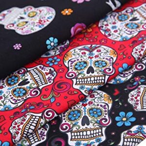 NC 3Pcs Halloween Printed Fabric Patchwork Halloween Theme Sewing Fabric Quilting Fabric Fat Quarters Fabric Scraps Sewing Fabric Fabric Bundles DIY Craft Party Supplies