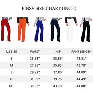 PINSV Women's High Waisted Stretchy Bootcut Pull On Dress Pants Casual Work Pants 3257 Black XL