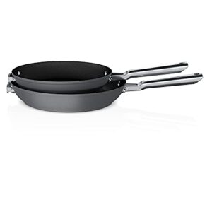 ninja c52200 foodi neverstick premium 2-piece fry pan set, anti-scratch nesting cookware, hard-anodized, nonstick, durable & oven safe to 500°f, black