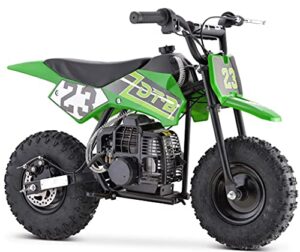 gbmoto blue 50cc kids dirt bike, kids pit bike, 2-stroke gas dirt bike,green